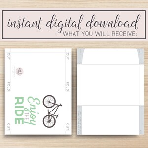 Enjoy the Ride PRINTABLE Greeting Card, 5x7, Digital Art, Cardstock ...