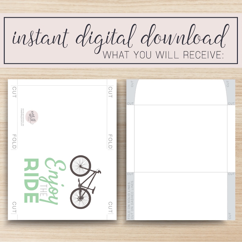 Enjoy the Ride PRINTABLE Greeting Card, 5x7, Digital Art, Cardstock ...
