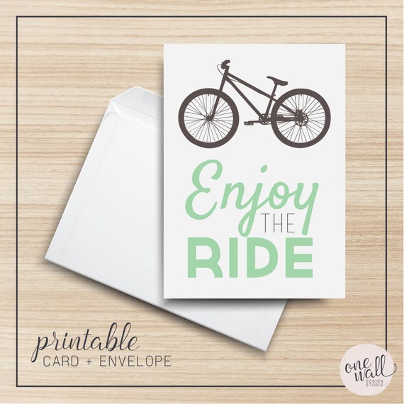 Enjoy The Ride PRINTABLE Greeting Card 5x7 Digital Art | Etsy
