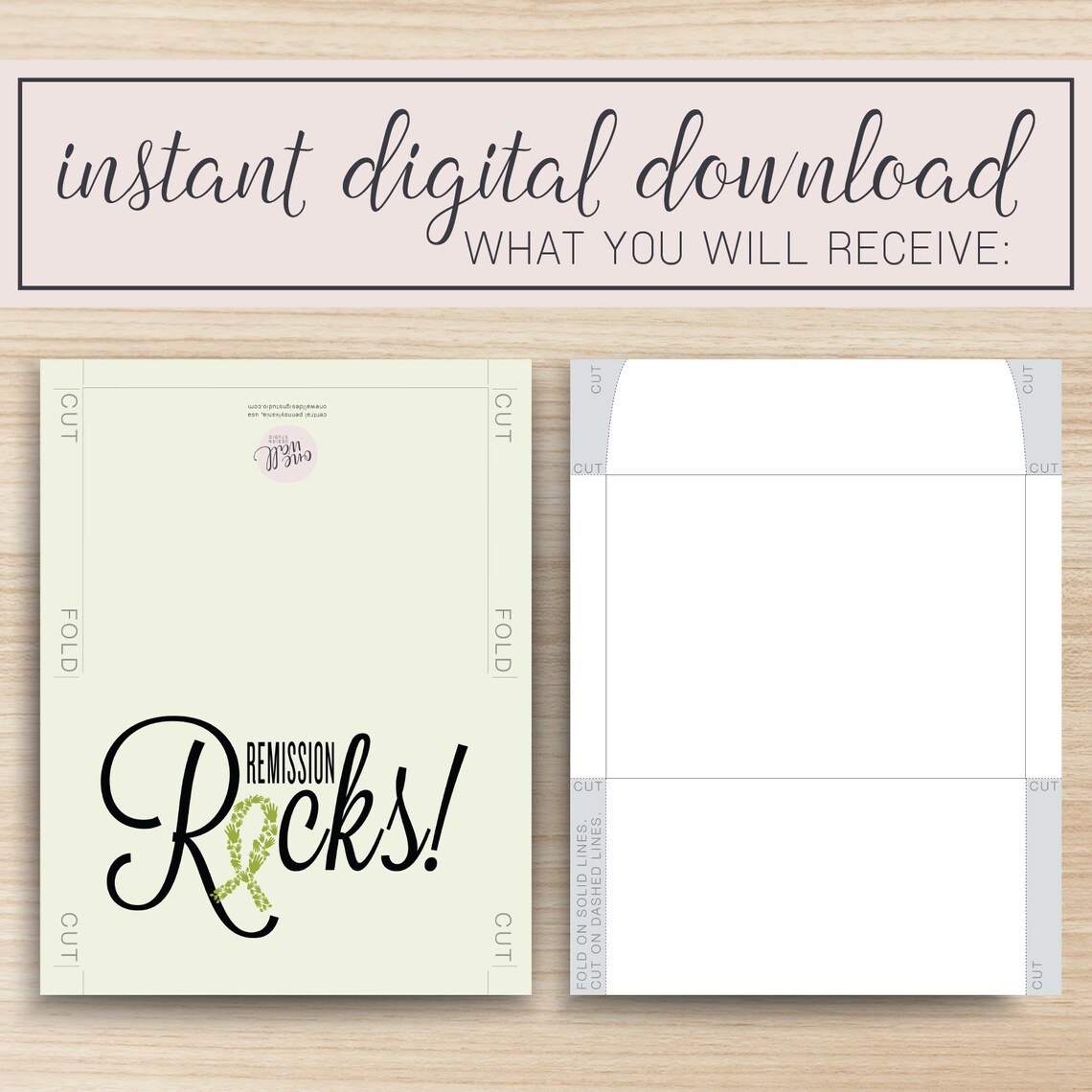 Remission Rocks PRINTABLE Greeting Card, 5x7, Digital Art, Cardstock ...