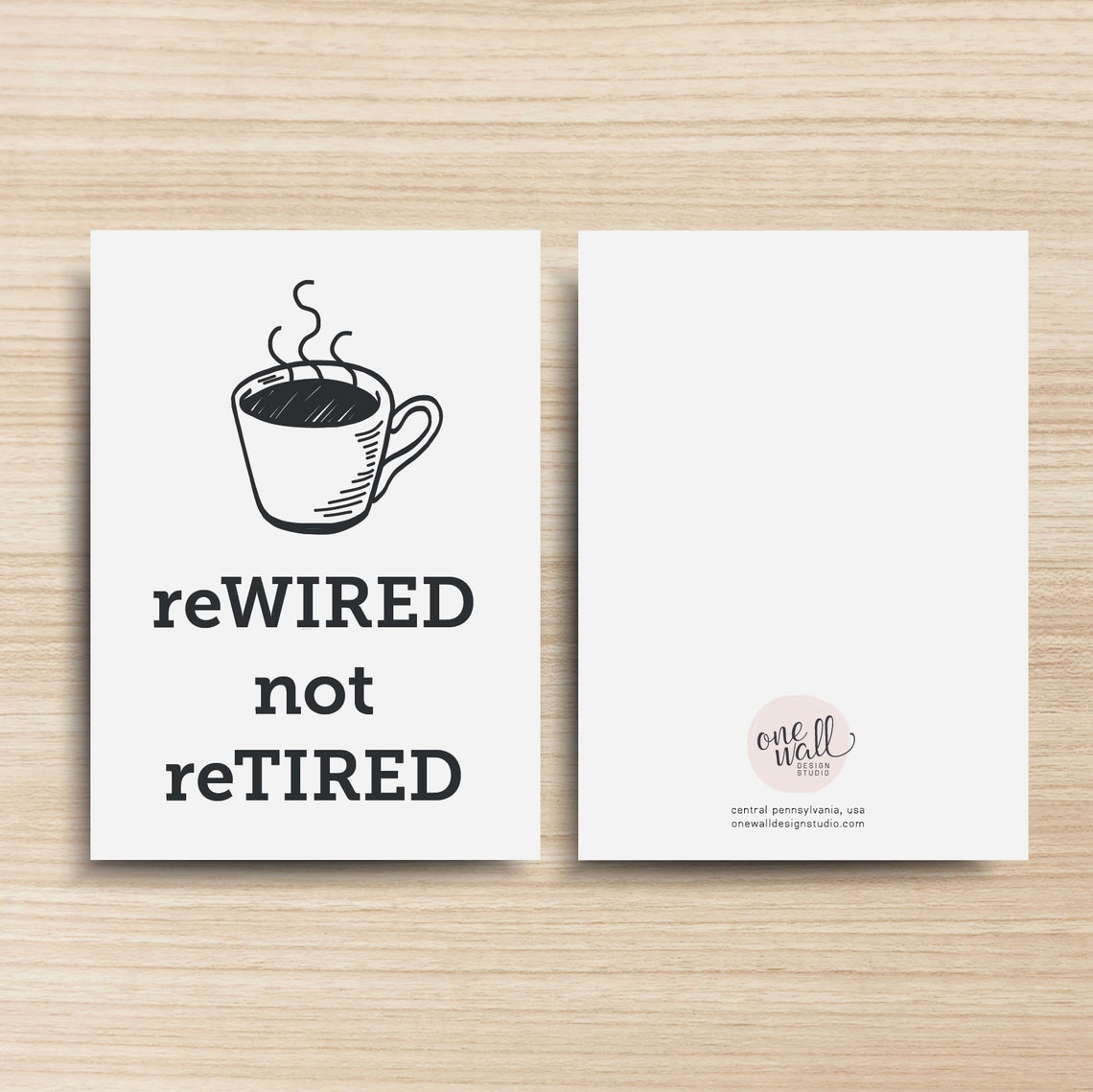 Rewired Not Retired PRINTABLE Greeting Card, 5x7, Cardstock, Retirement ...