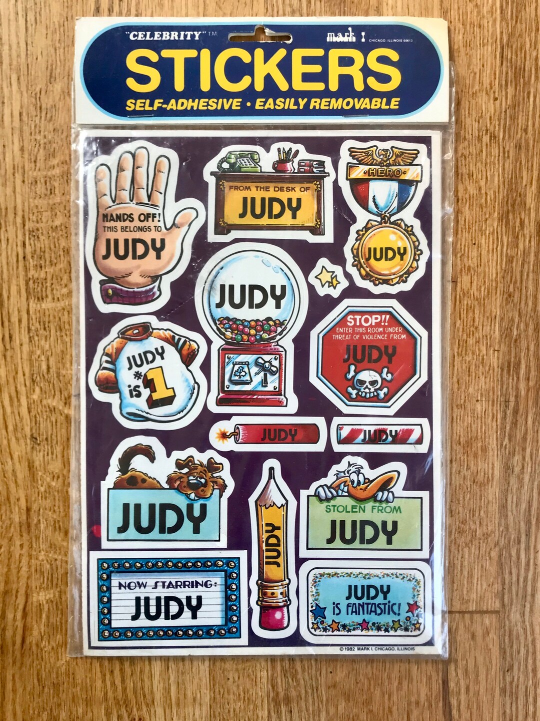 JUDY Celebrity Stickers Name Stickers Personalized Deadstock NOS ...