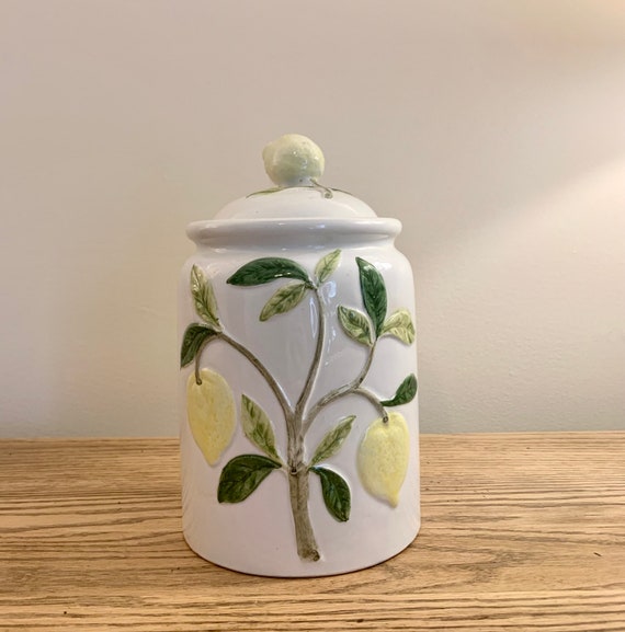 Vintage Italian Hand Painted Lemon Tree Ceramic Lidded Pottery | Etsy