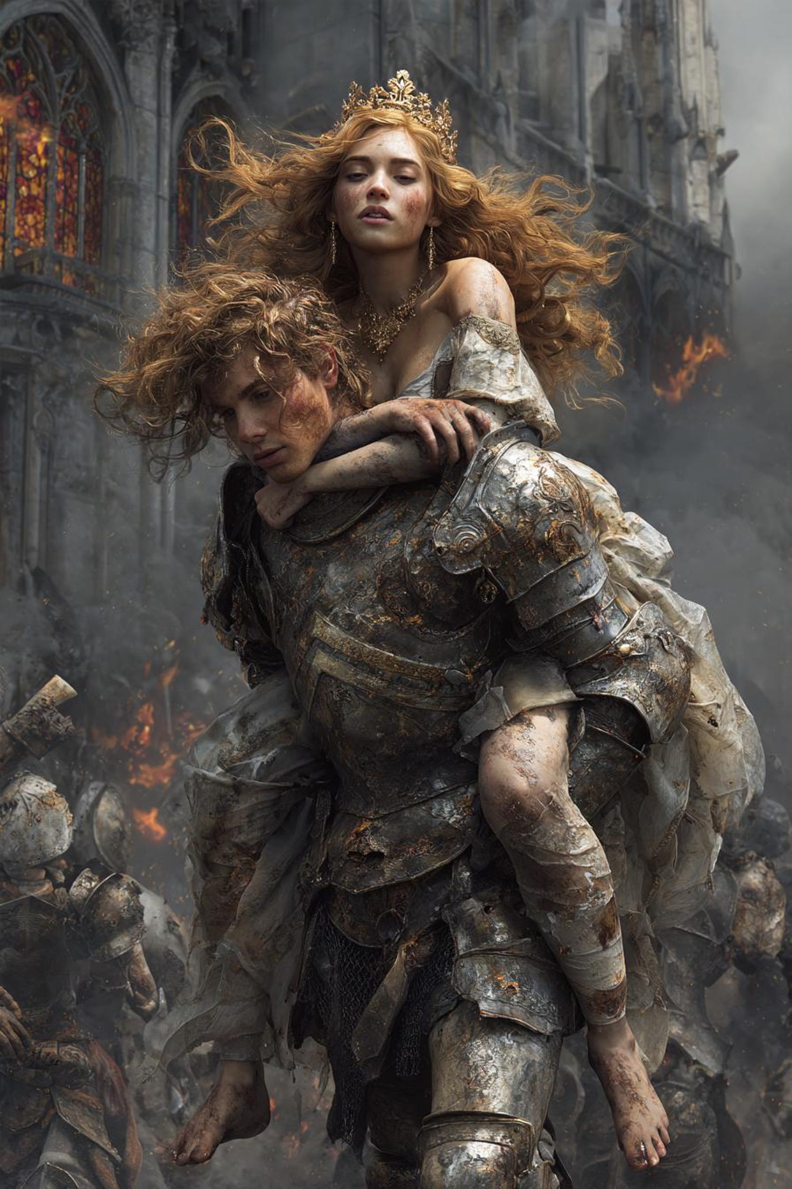 Tarnished Knight & Flame Queen – 16 Epic Fantasy Wall Art Images | High ...