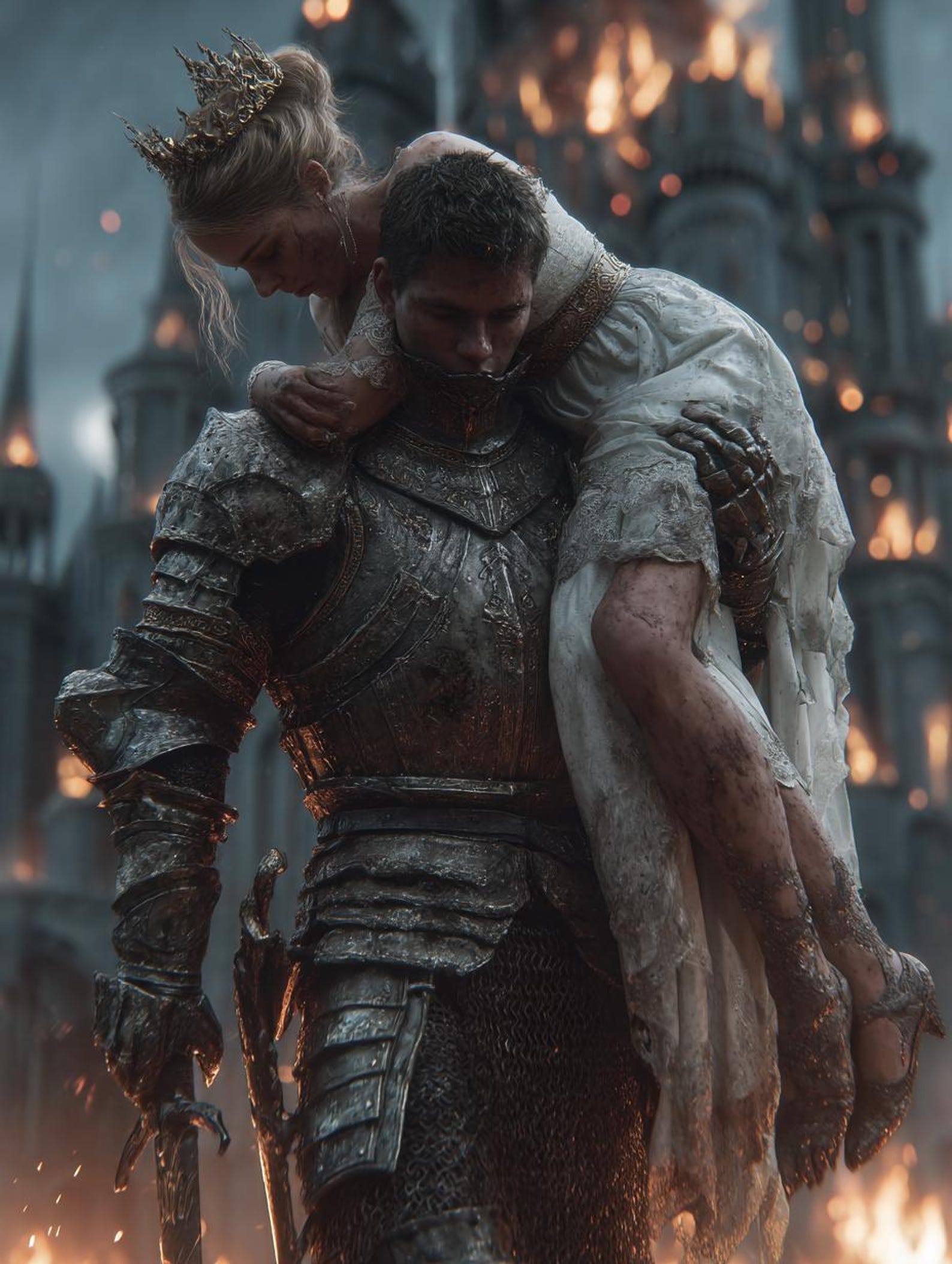 Tarnished Knight & Flame Queen – 16 Epic Fantasy Wall Art Images | High ...