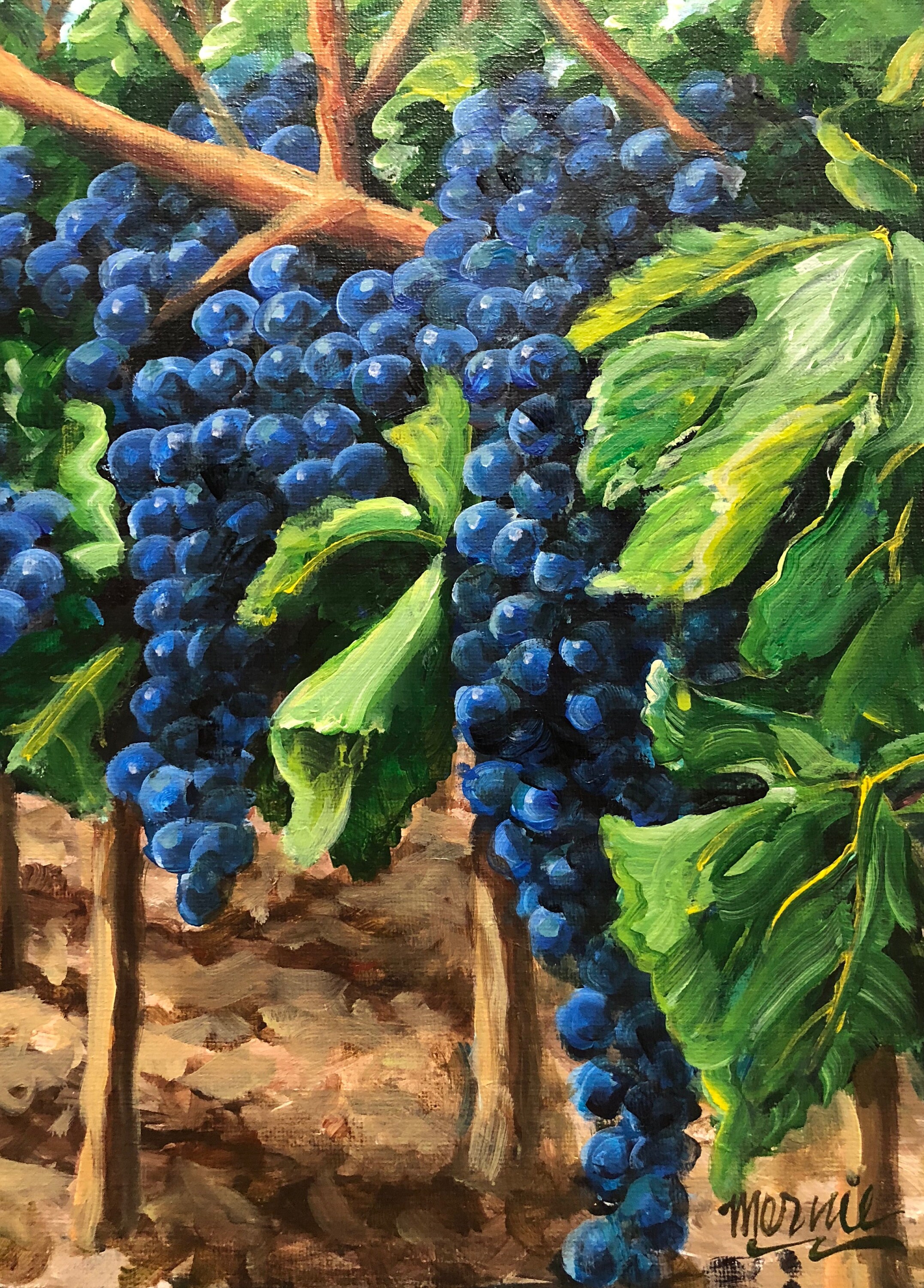 Grapes Painting Acrylic
