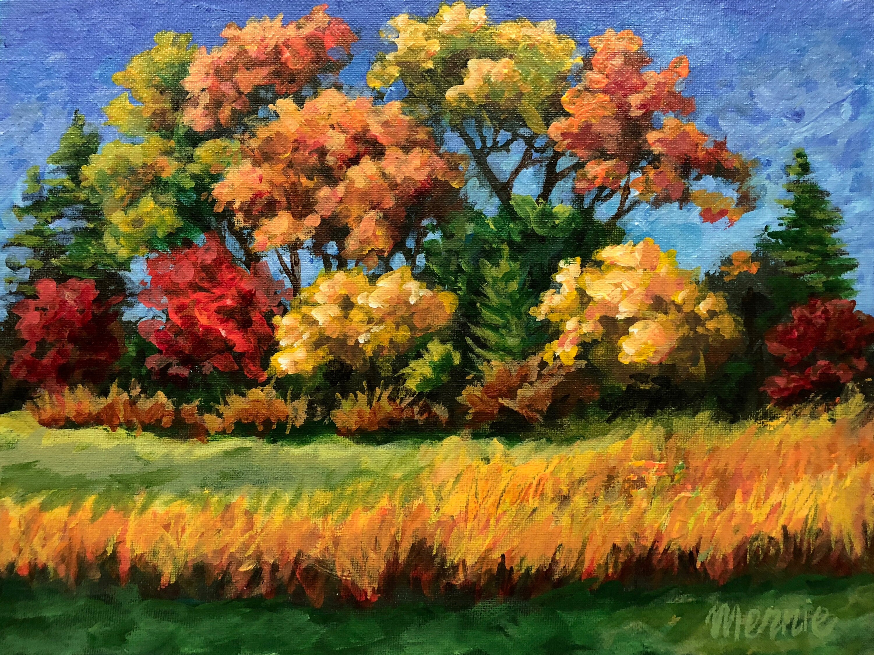 Fall Leaves Painting Acrylic