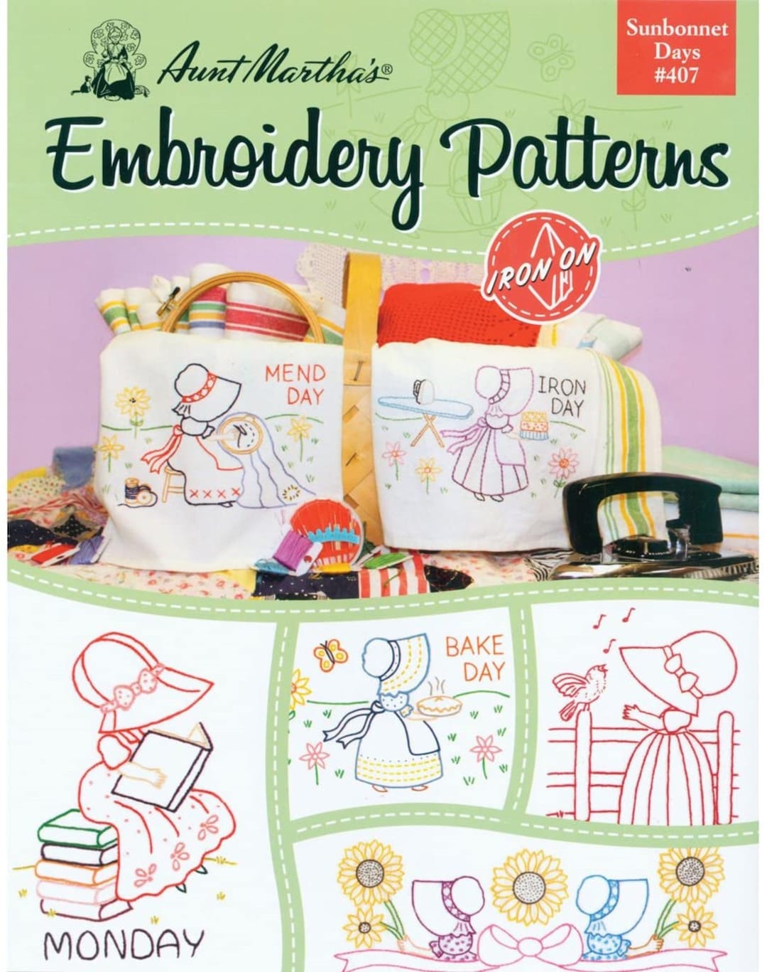 Aunt Martha's Embroidery Patterns - Sunbonnet Days #407 - Etsy