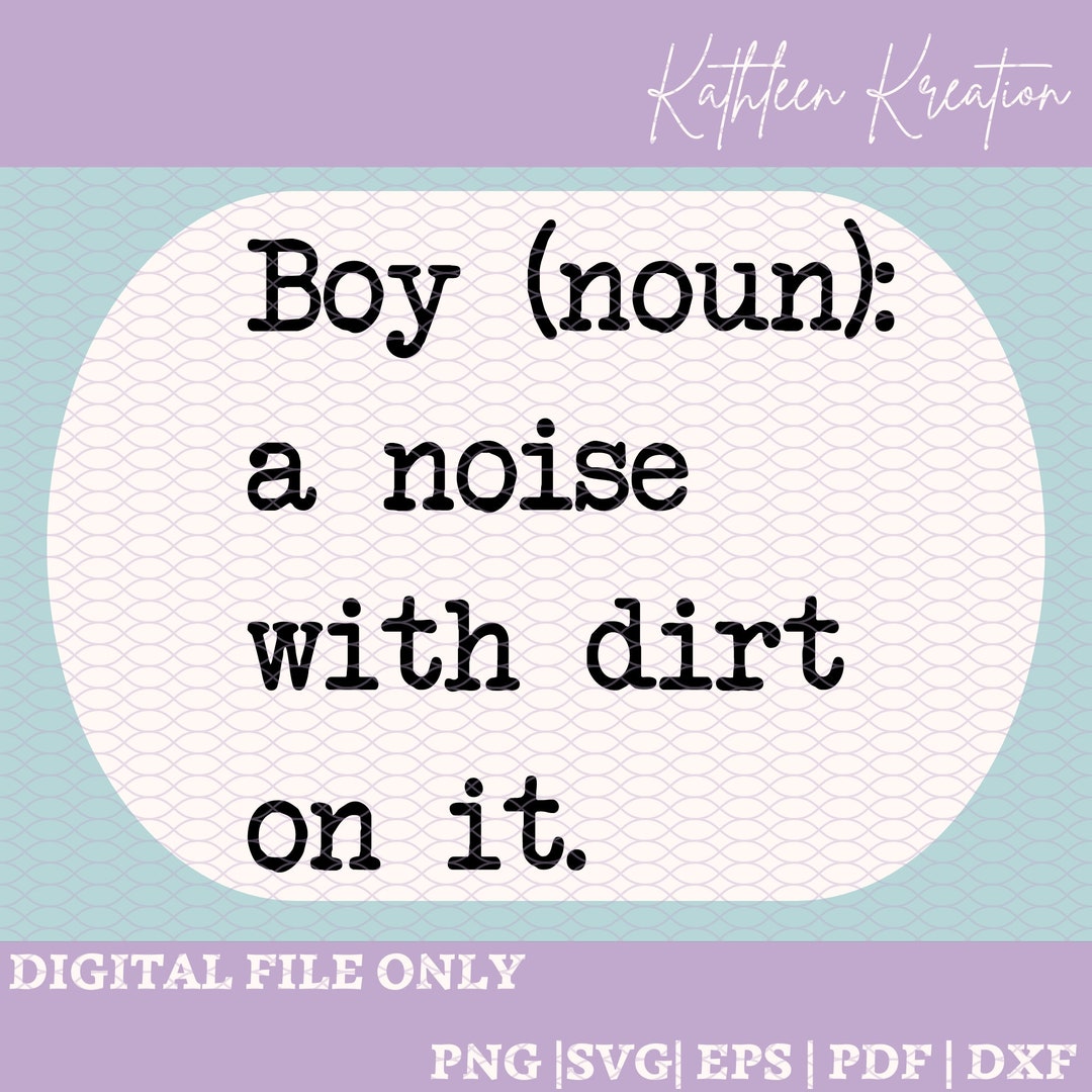 Boy (noun) SVG, Baby Boy, Gender Reveal, Cut File - Etsy