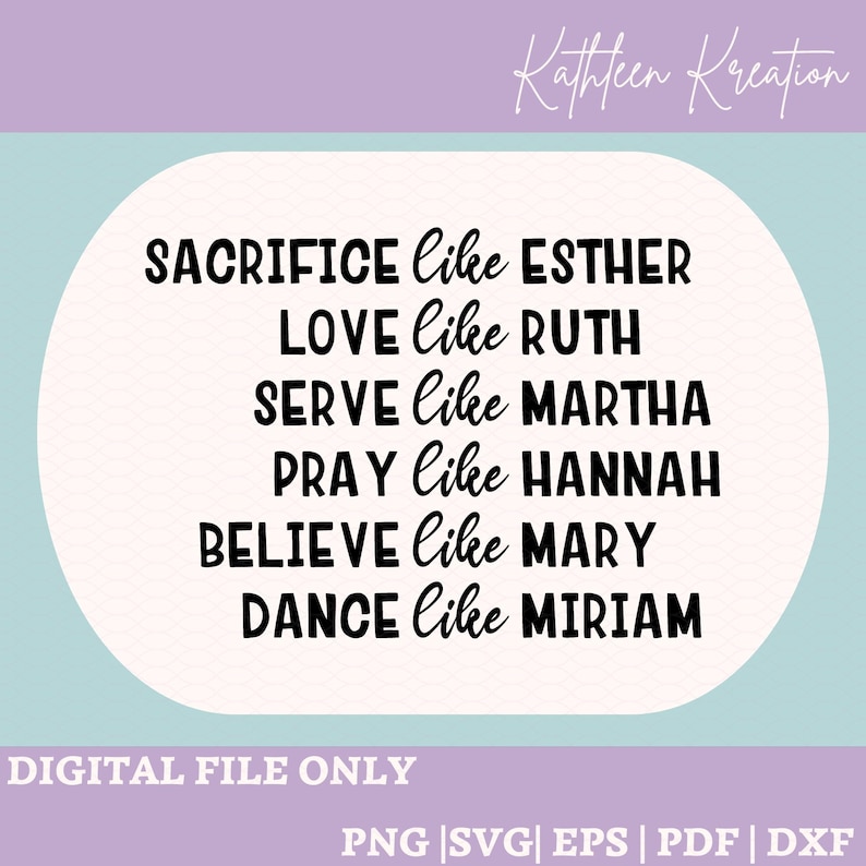 Women of the Bible SVG, Christian, Bibicial, Bible SVG, Ester, Ruth ...