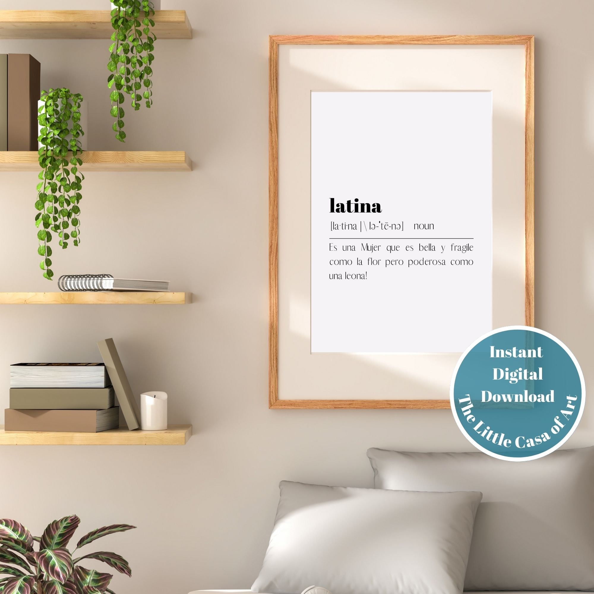 Latina Definition Printable Wall Decor Latino Wall Art - Etsy