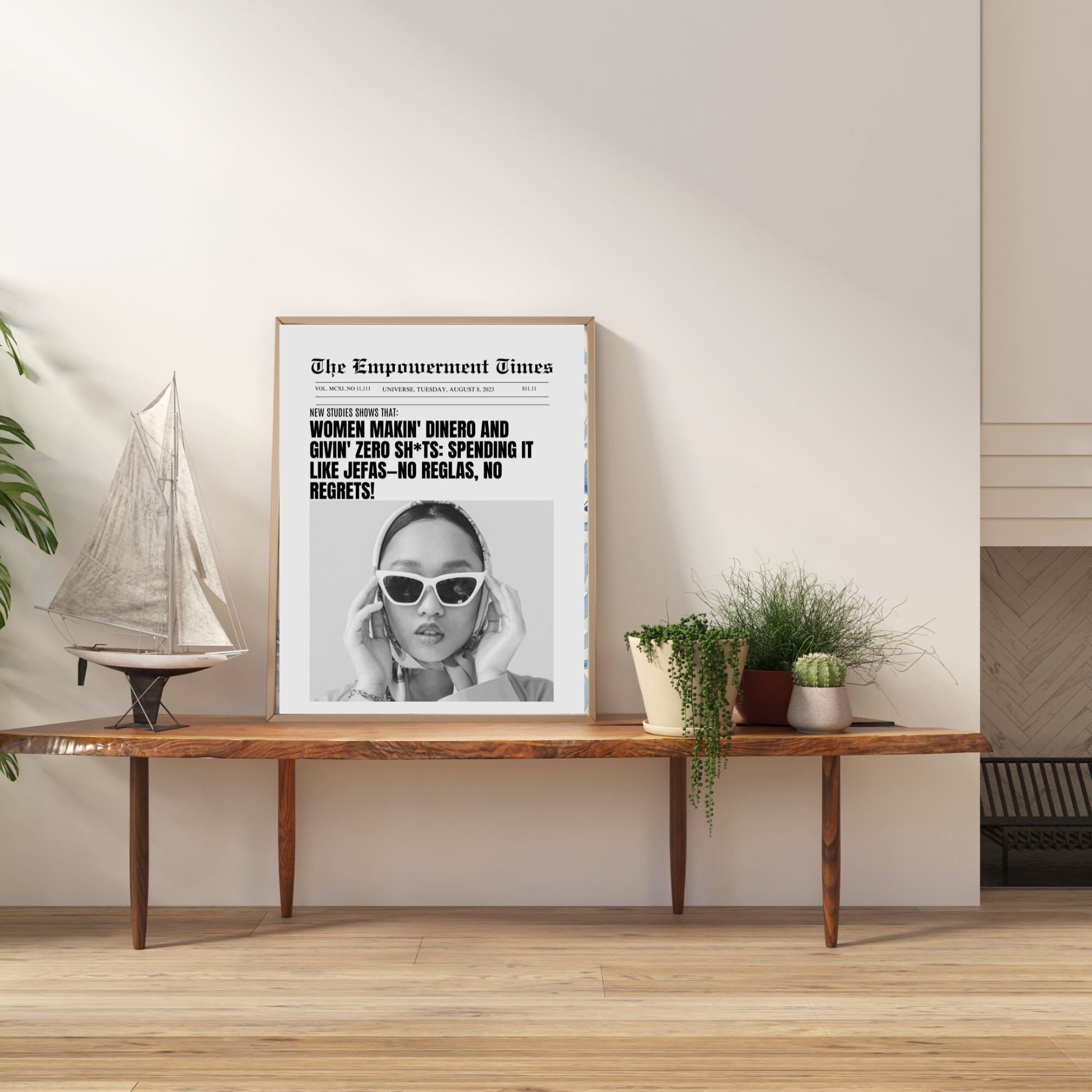 Trendy Funny Newspaper Headline Poster Boss Jefa Magazine - Etsy