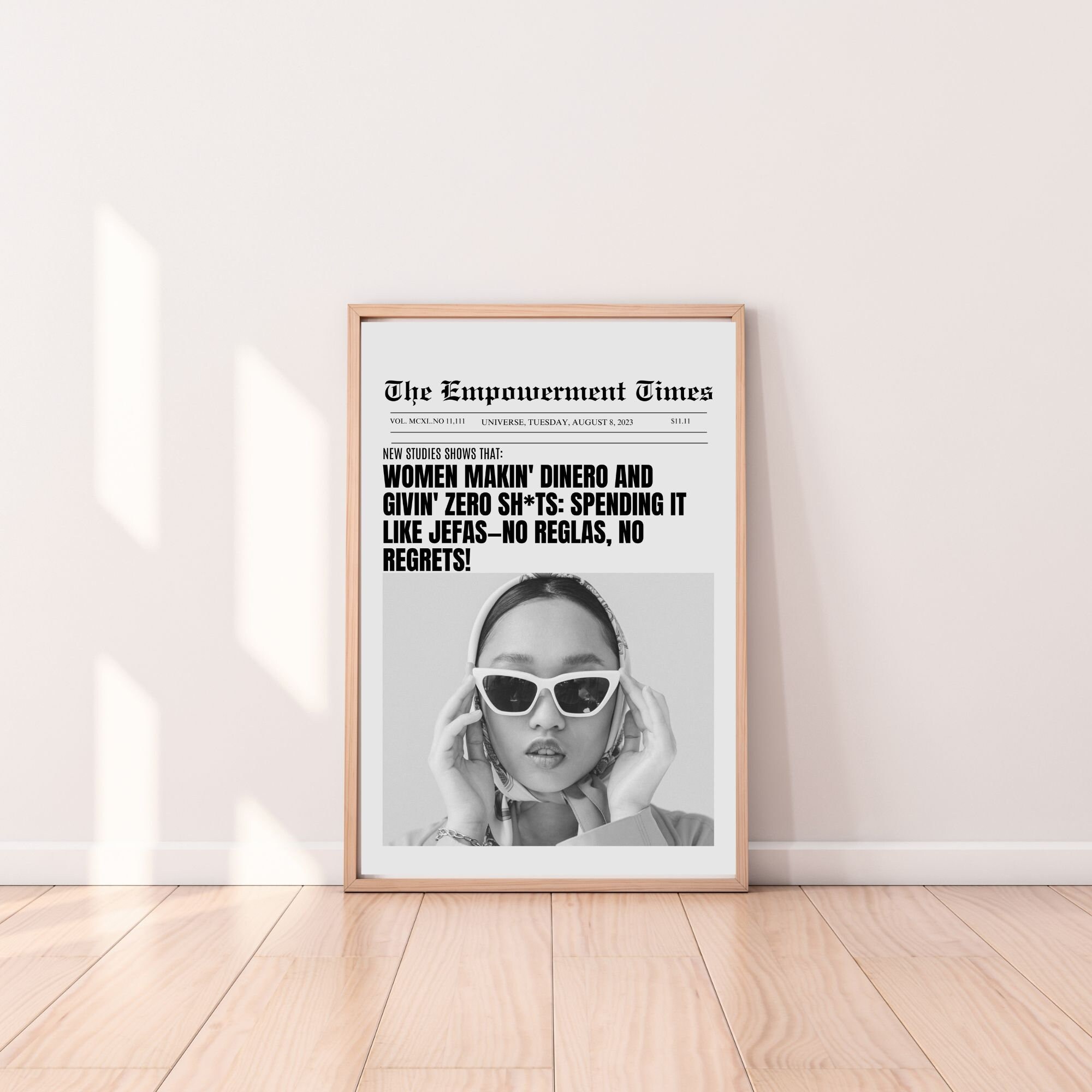 Trendy Funny Newspaper Headline Poster Boss Jefa Magazine - Etsy