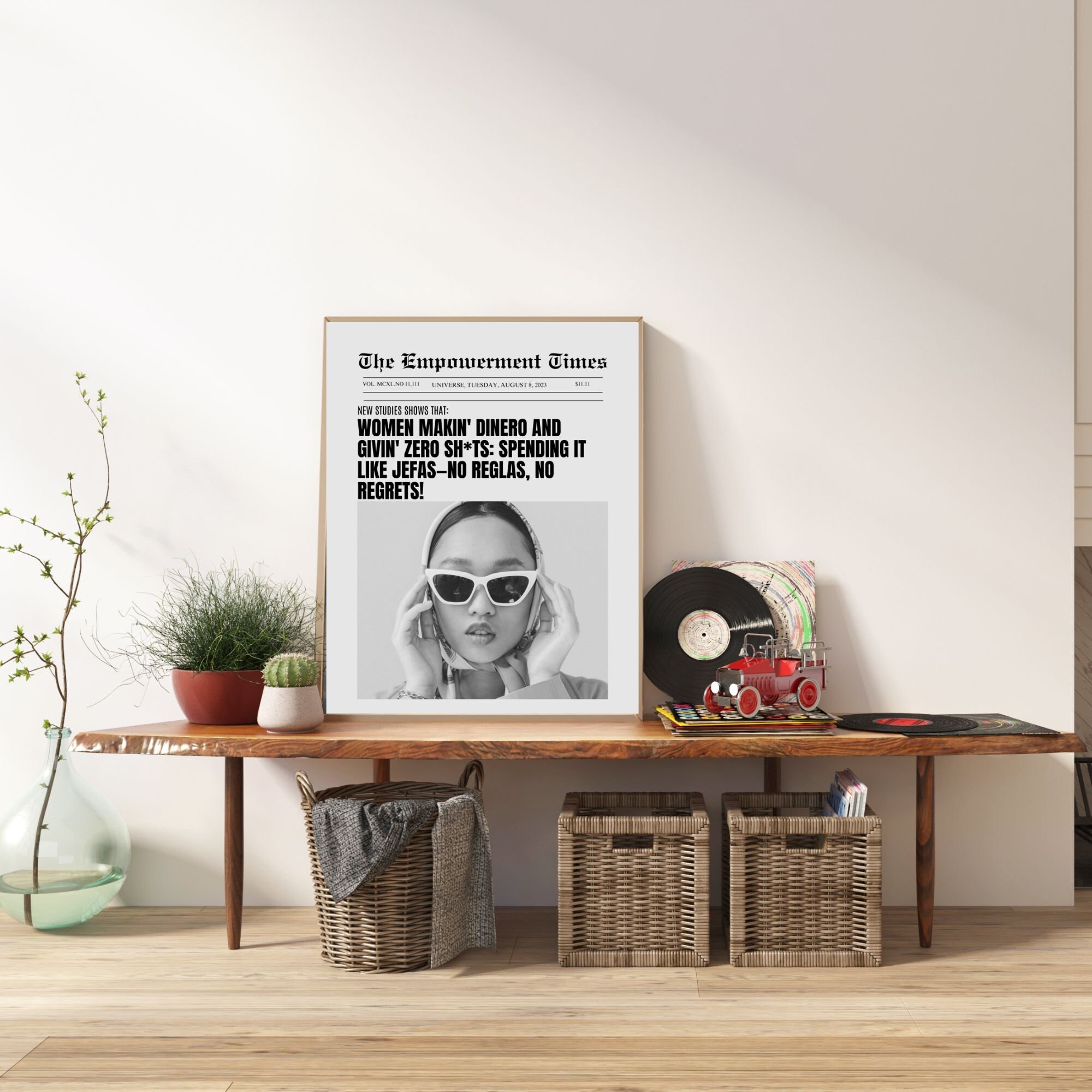 Trendy Funny Newspaper Headline Poster Boss Jefa Magazine - Etsy