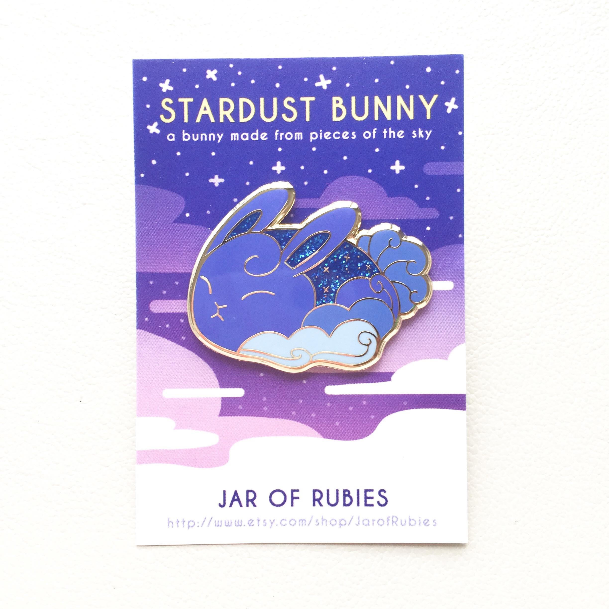 Stardust Bunny Enamel Pin Cute Animal Art Kawaii Gifts & - Etsy