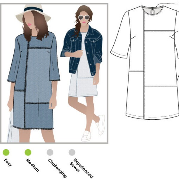 Panel Dress Pattern - Etsy