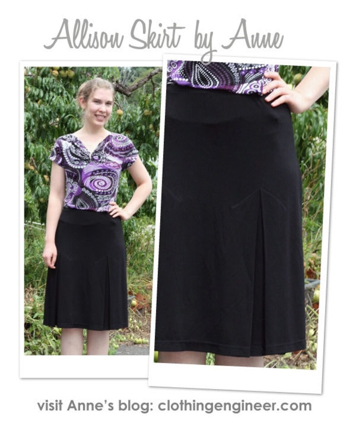 Allison Knit Skirt PDF Sewing Pattern // Sizes 28 & 30 // - Etsy
