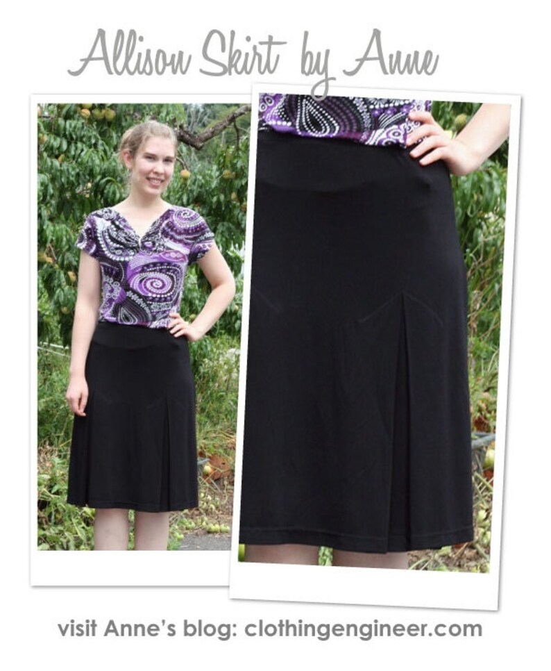 Allison Knit Skirt PDF Sewing Pattern // Sizes 28 & 30 // - Etsy