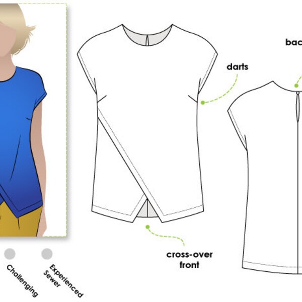 Asymmetrical Top Pattern - Etsy