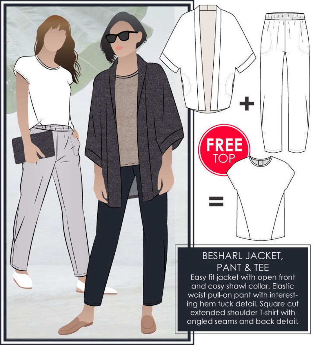 Besharl Discount Pattern Bundle // Sizes 20, 22 & 24 // Style Arc PDF ...