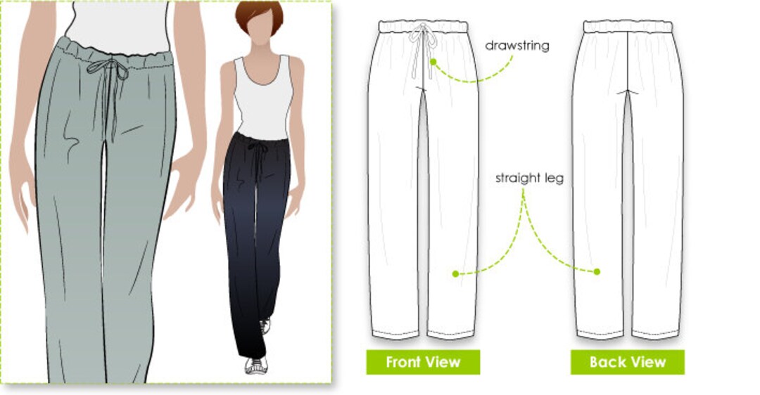 Anna Pant // Sizes 22, 24 & 26 // Women's Sewing Pattern for Instant ...