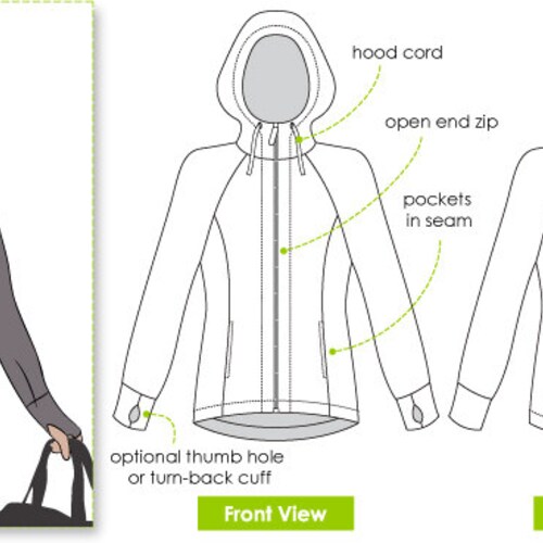 Cascade Fleece Jacket Pattern: Women's Jacket Sewing - Etsy