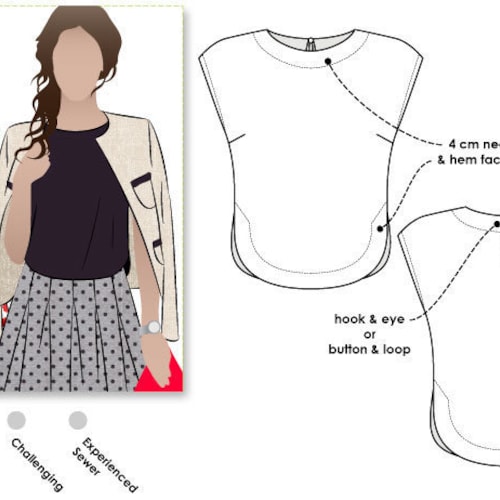 Natalie Top PDF Sewing Pattern - Etsy