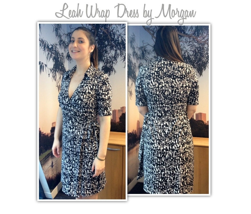 Lea Knit Wrap Dress Pattern Sizes 10 12 & 14 PDF Sewing - Etsy