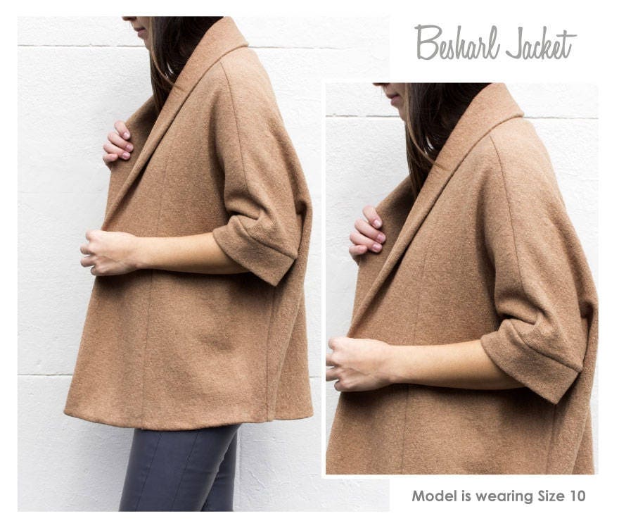 Besharl Jacket // Sizes 22 24 & 26 // Style Arc PDF Sewing | Etsy