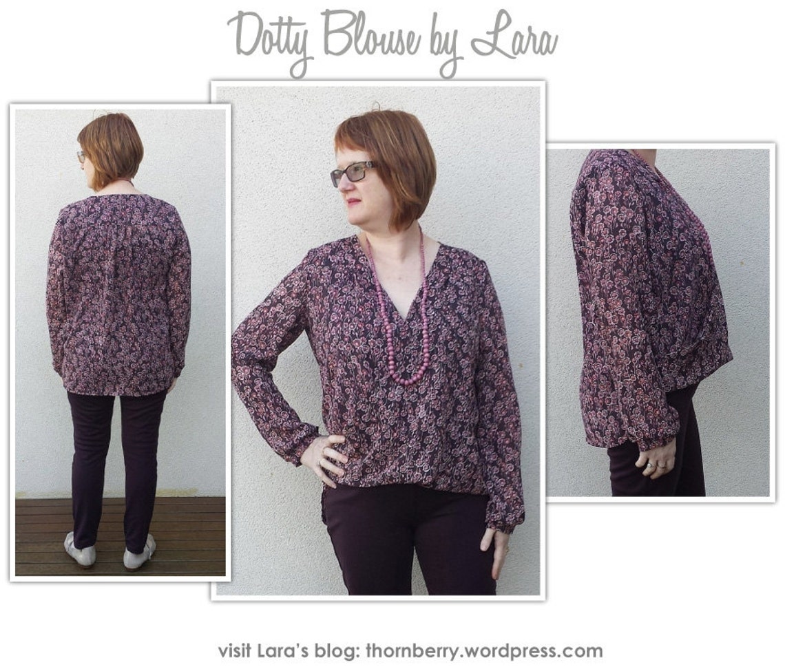 Women's Sewing Pattern Dotty Blouse Sizes 10 12 14 - Etsy