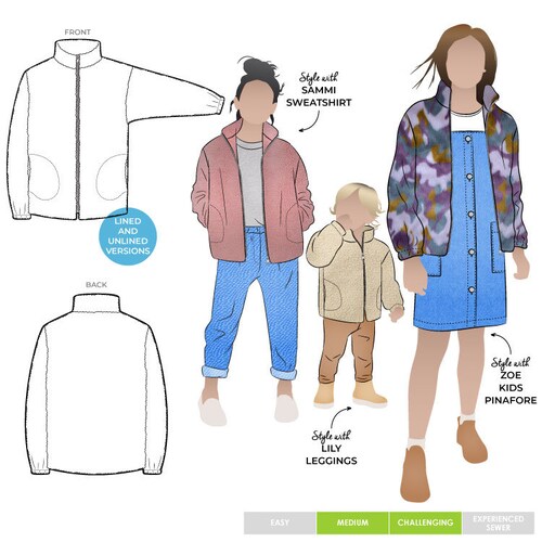 Jackson Puffer Jacket for Kids Digital Sewing Pattern PDF // 2 - Etsy