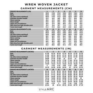 Style Arc | Sizes 10 - 22 | Wren Jacket | PDF Sewing Pattern - Etsy