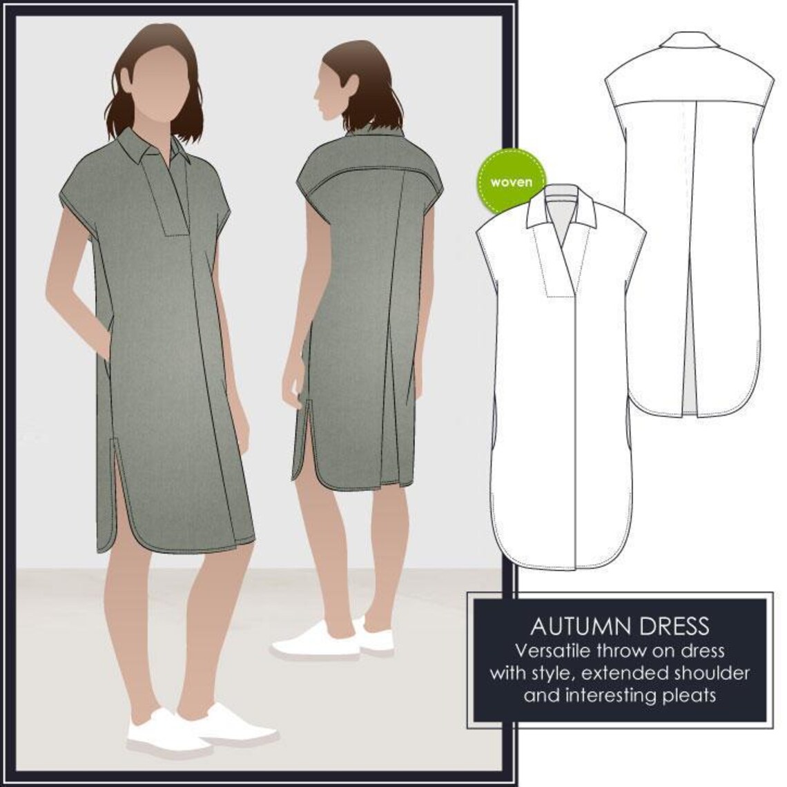 Style Arc Sewing Pattern Autumn Dress Sizes 4 6 8 | Etsy