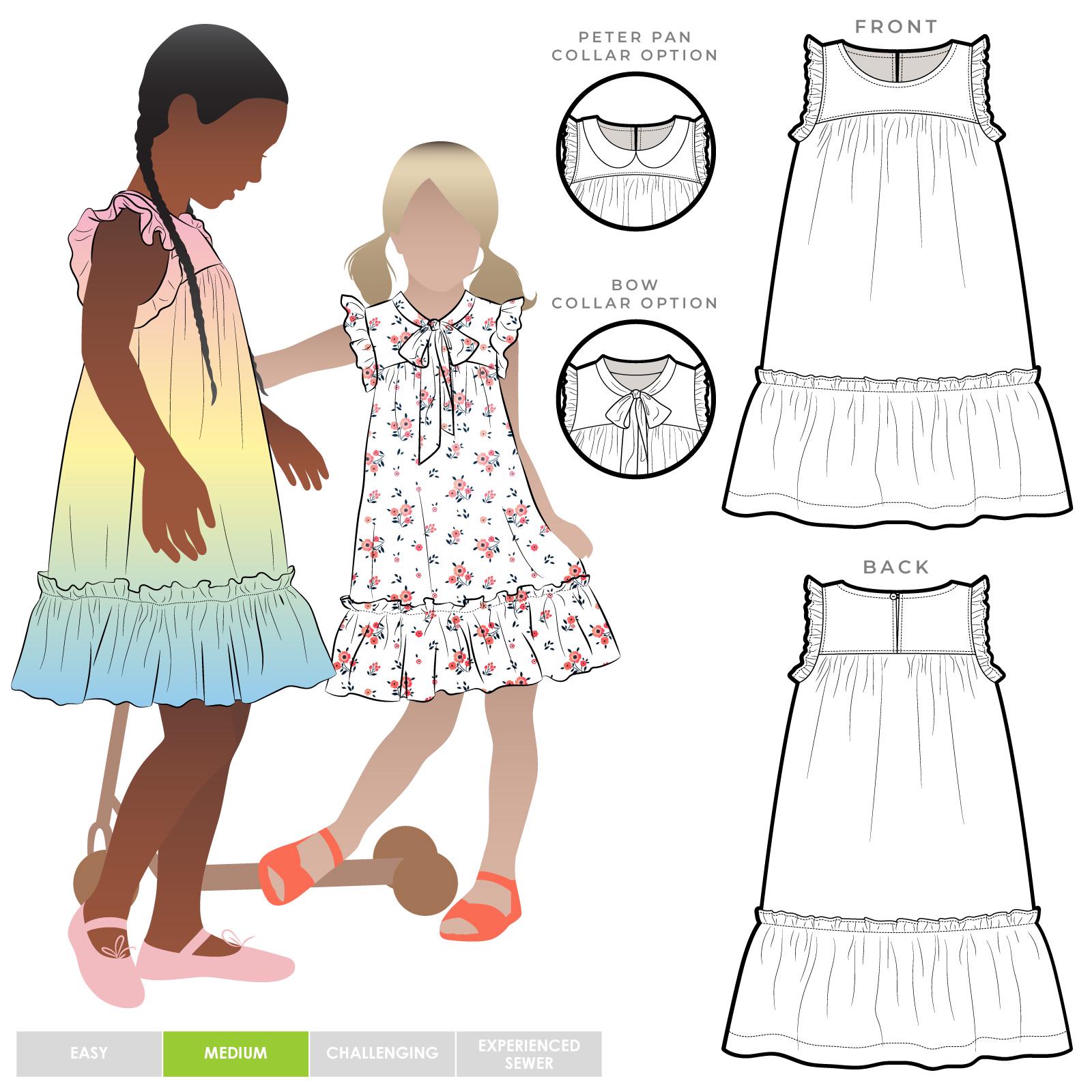 Style Arc K I D S | Sizes 2-14 | PDF Sewing Pattern | Bonnie Kids Dress ...