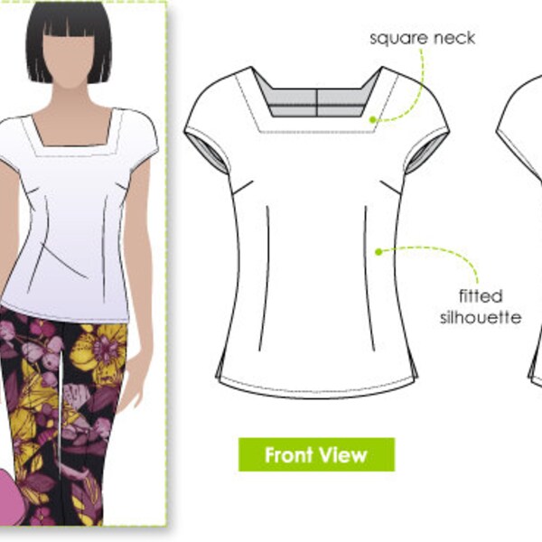 Square Neck Pattern - Etsy