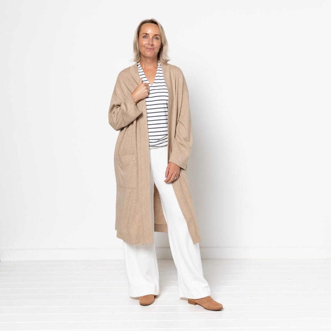 Style Arc | Sizes 18 - 30 | Sigrid Knit Coat Pattern | PDF Pattern for ...