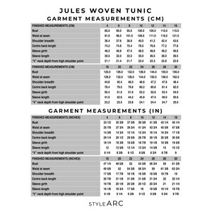 Style Arc | Sizes 4 - 16 | Jules Woven Tunic | PDF Pattern for Printing ...