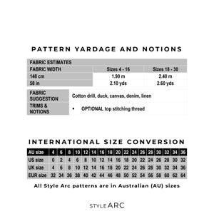 Style Arc | Sizes XS - XL | Pinnie Sewing Cooking Apron | PDF Pattern ...