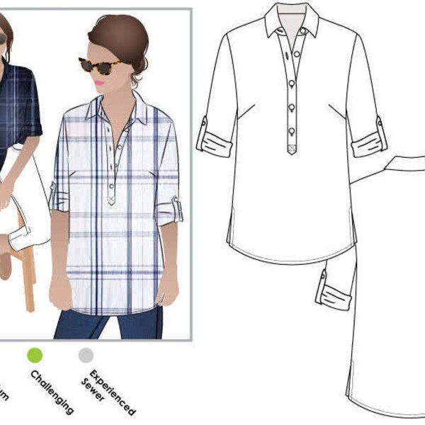Womens Shirt Pattern - Etsy
