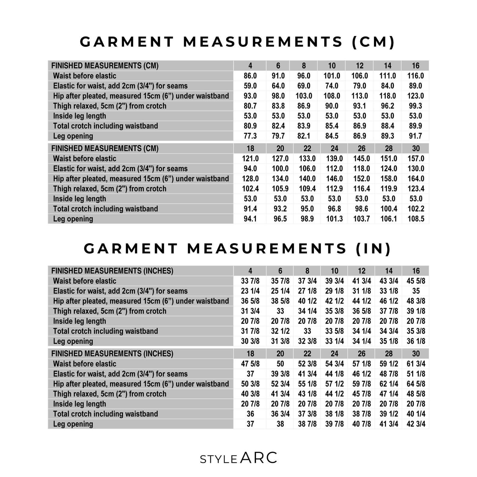 Style Arc | Sizes 18 - 30 | Reeve Woven Culotte | PDF Pattern for ...