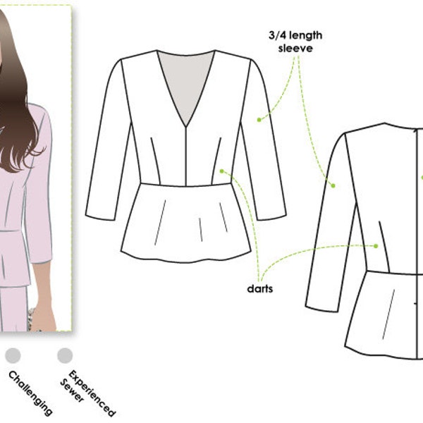 Peplum Top Pattern - Etsy