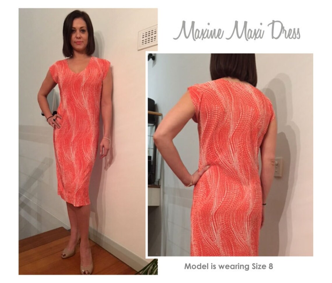 Maxine Maxi Dress Sizes 22 24 26 PDF Sewing Pattern for - Etsy