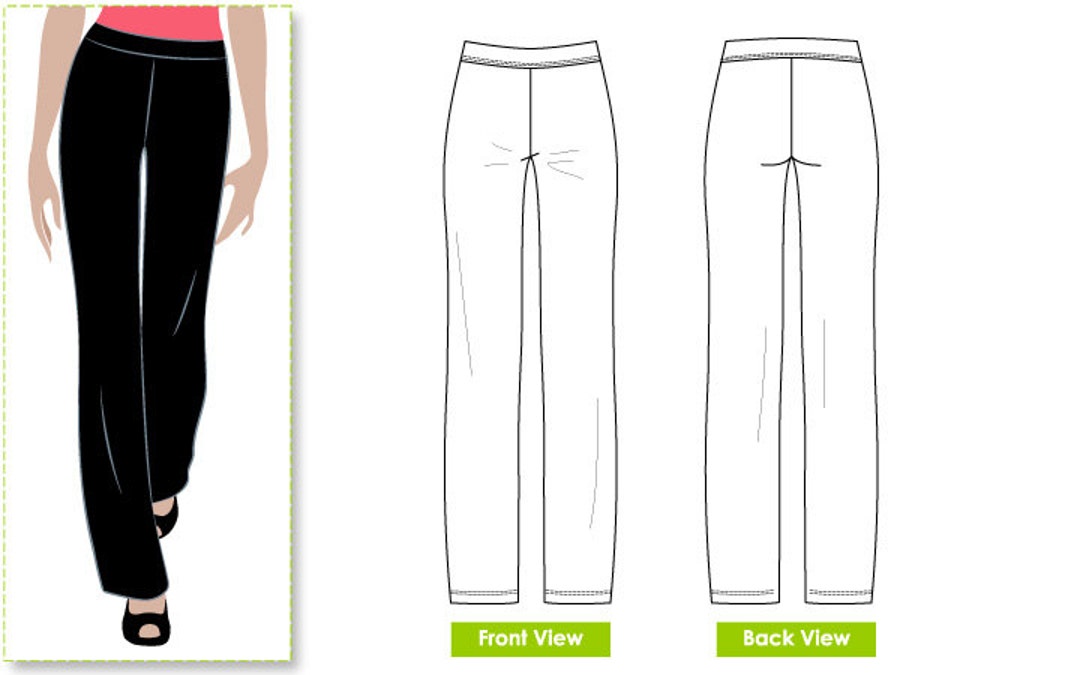 Linda Stretch Pant // Sizes 22, 24, 26 // Women's Sewing Pattern by ...
