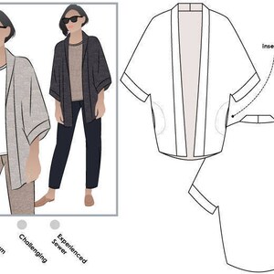 Besharl Jacket // Sizes 26 28 & 30 // Style Arc PDF Sewing - Etsy