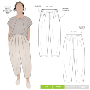 Style Arc | Sizes 18 - 30 | Ethel Designer Pant | PDF Pattern for ...