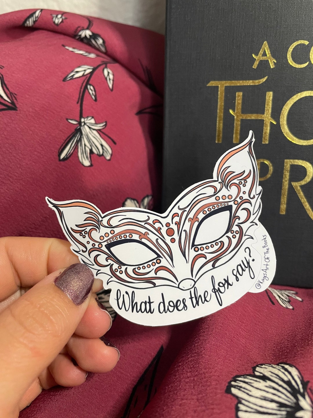Lucian Mask, What Does the Fox Say Sticker licensed - Etsy
