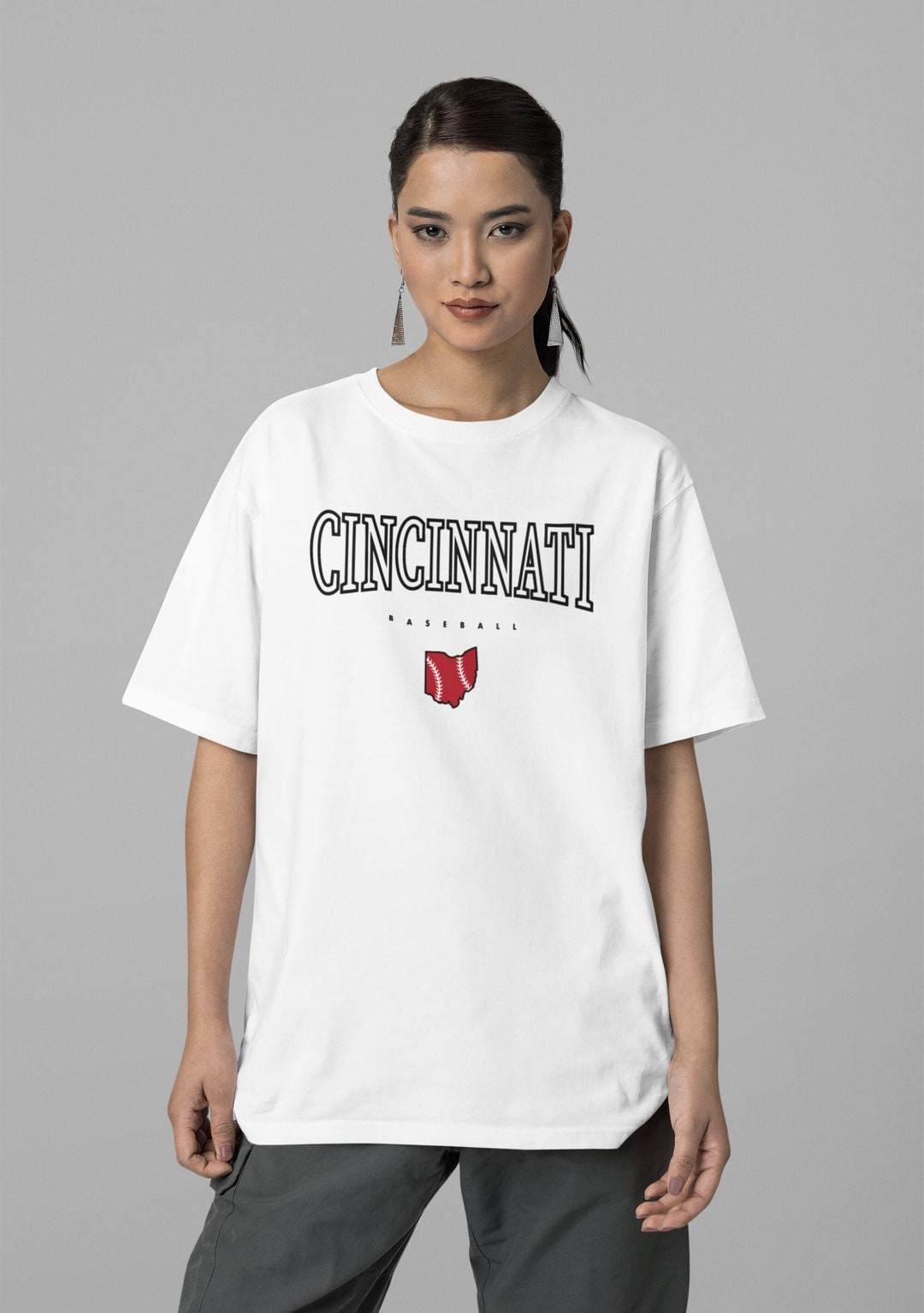 Cincinnati Baseball Shirt | Vintage Style Cincinnati Baseball T-shirt ...