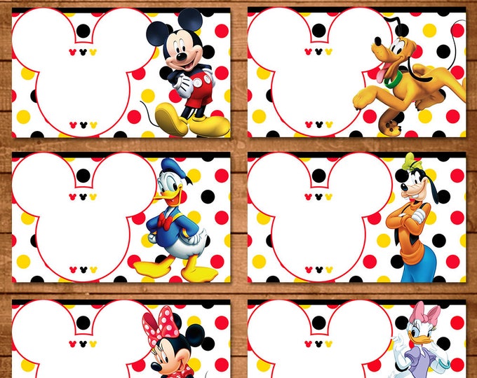 Mickey Mouse Food Tents Red, Yellow, Black Mickey Mouse Birthday Party ...