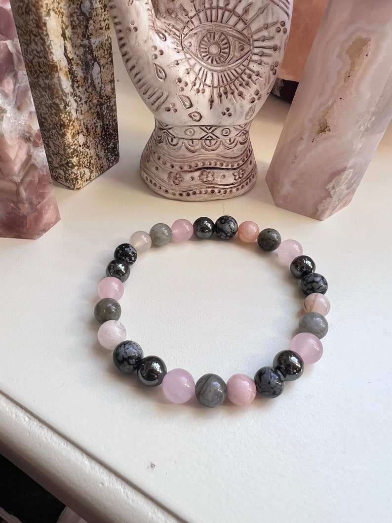 Shadow Work Bracelet Embrace Your Shadows Bracelet Crystal - Etsy