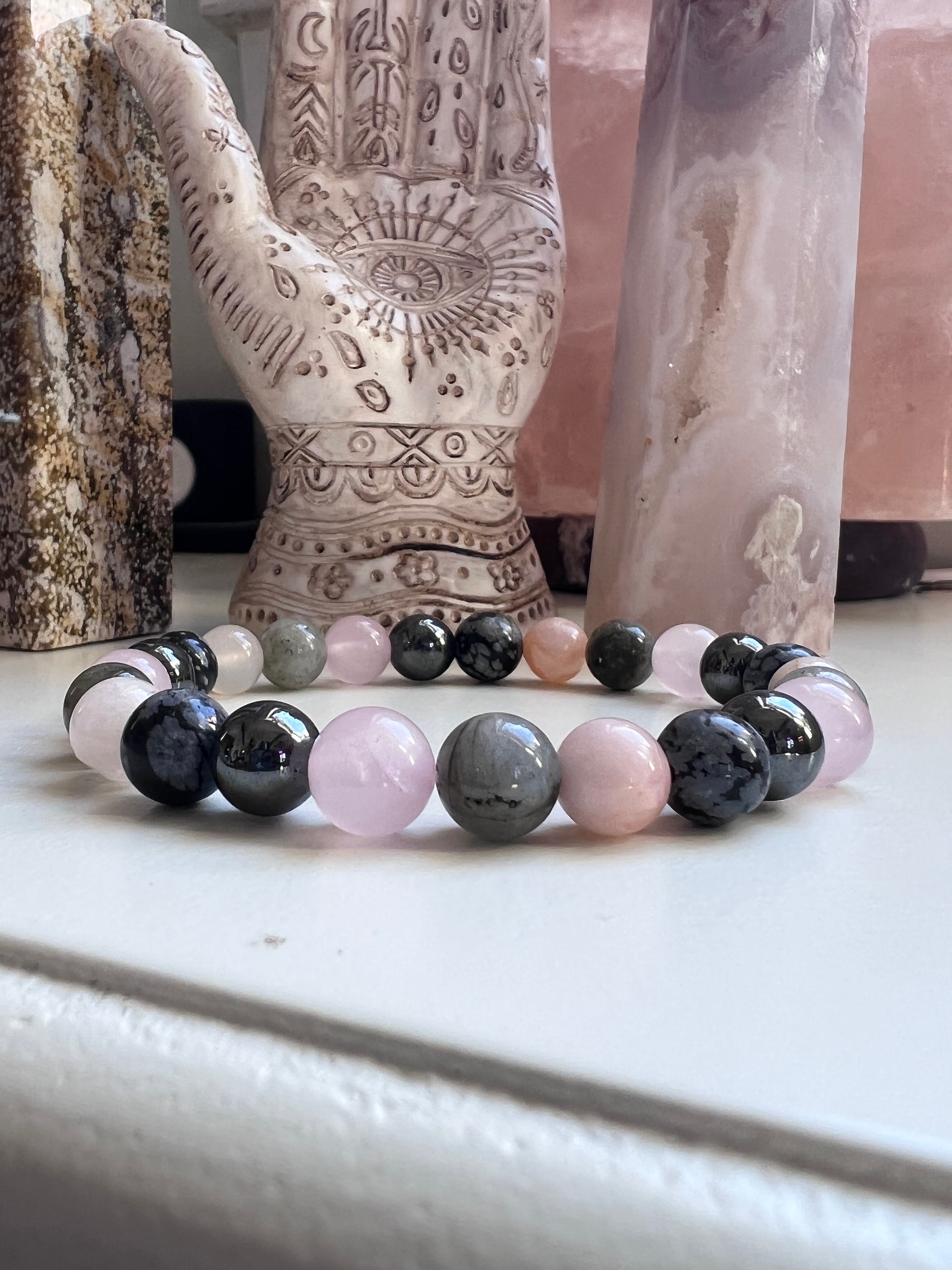 Shadow Work Bracelet Embrace Your Shadows Bracelet Crystal - Etsy